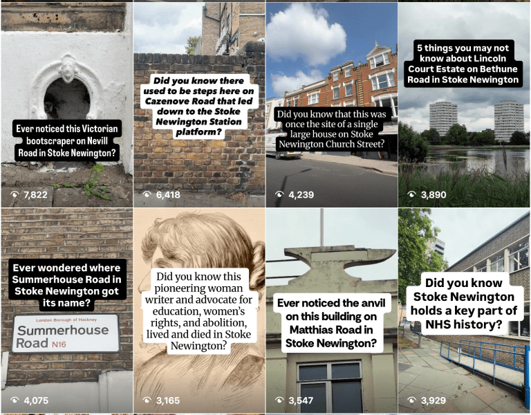 Short-form history videos (Reels) – Stoke Newington History